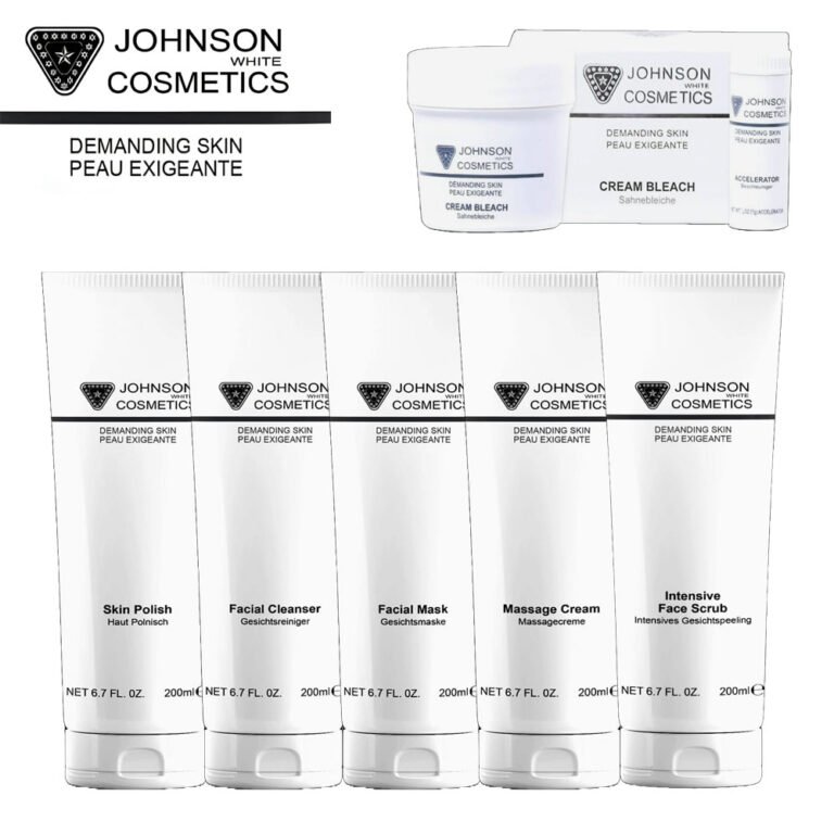 Johnson White Cosmetics Facial Kit (200ml Each) Pack of 5 + FREE Bleach ...